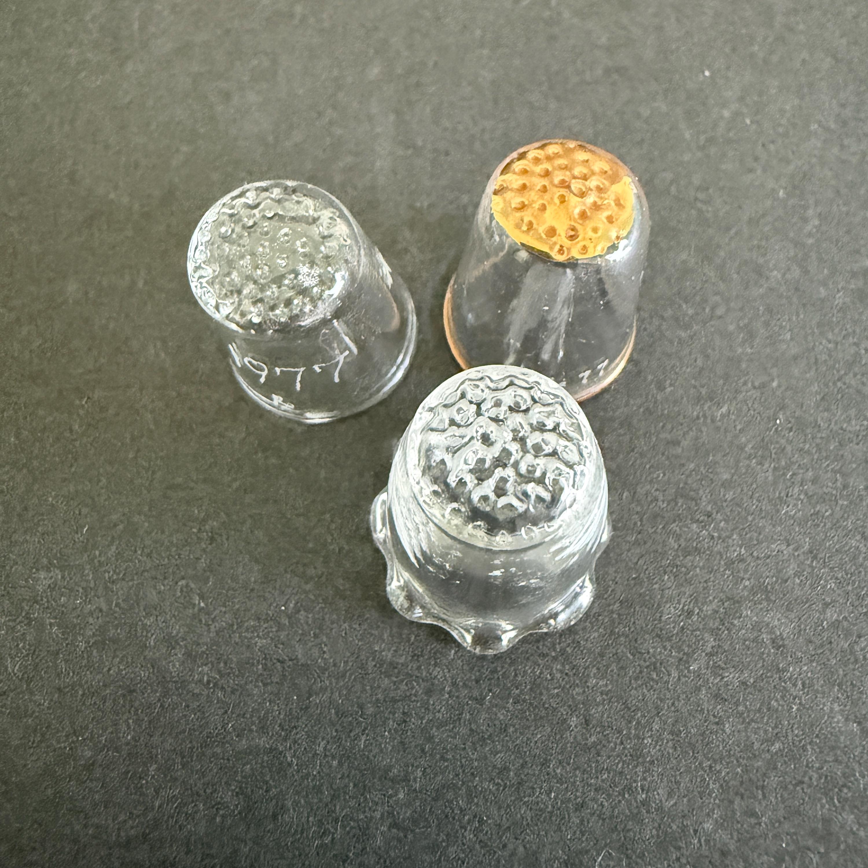 12 Vintage Clear Glass Decorative Thimbles - Etsy