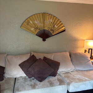 Large Vintage Chinese Wall Hanging Fan - Etsy