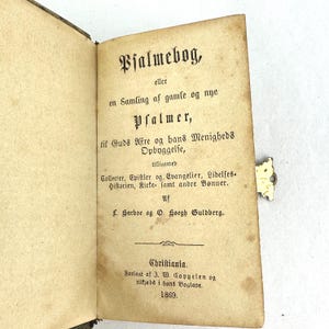1869 Danish Book of Psalms - Etsy