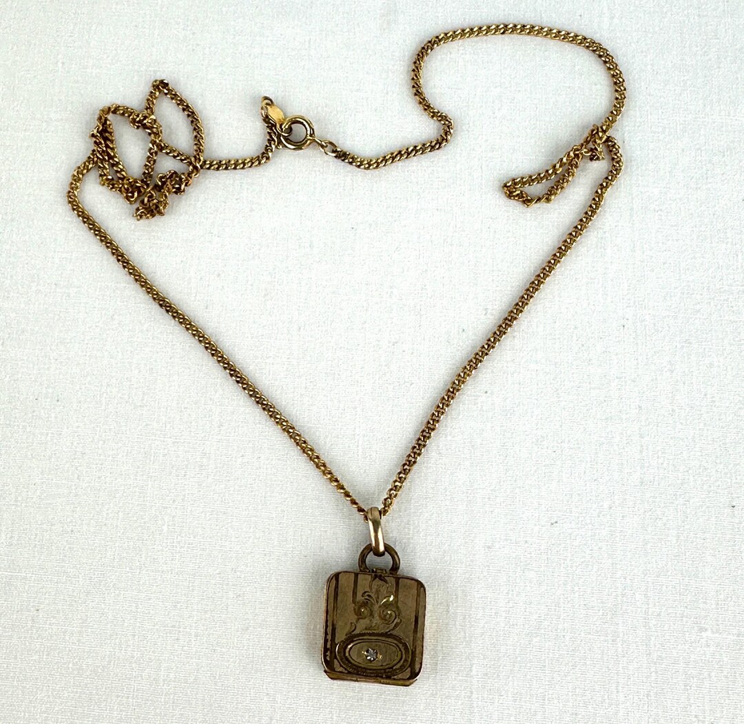 Miniature Victorian Gold Filled Locket Necklace - Etsy