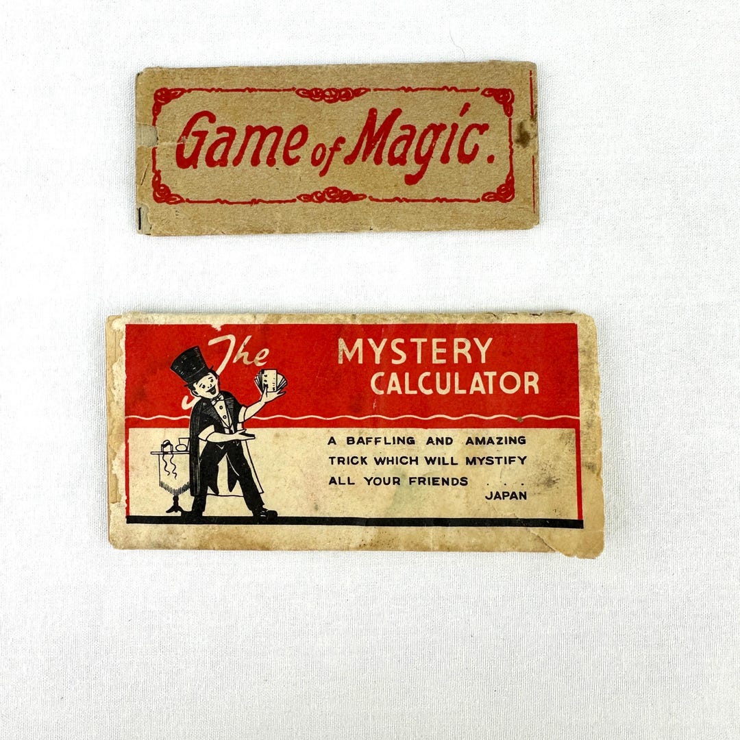 2 Vintage Cracker Jack Paper Prizes - 1930 Game of Magic and 1960 ...
