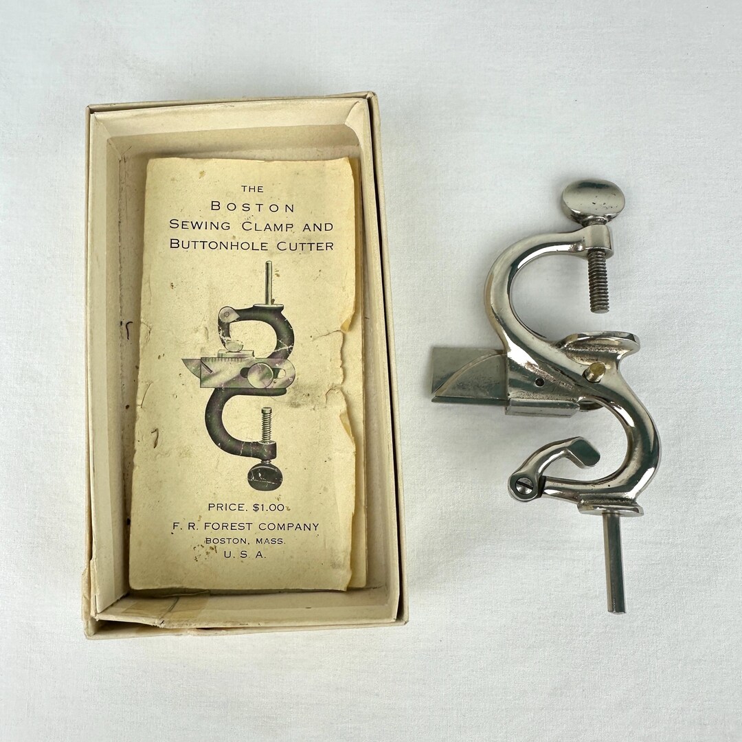 Antique Boston Sewing Clamp and Buttonhole Cutter - Etsy