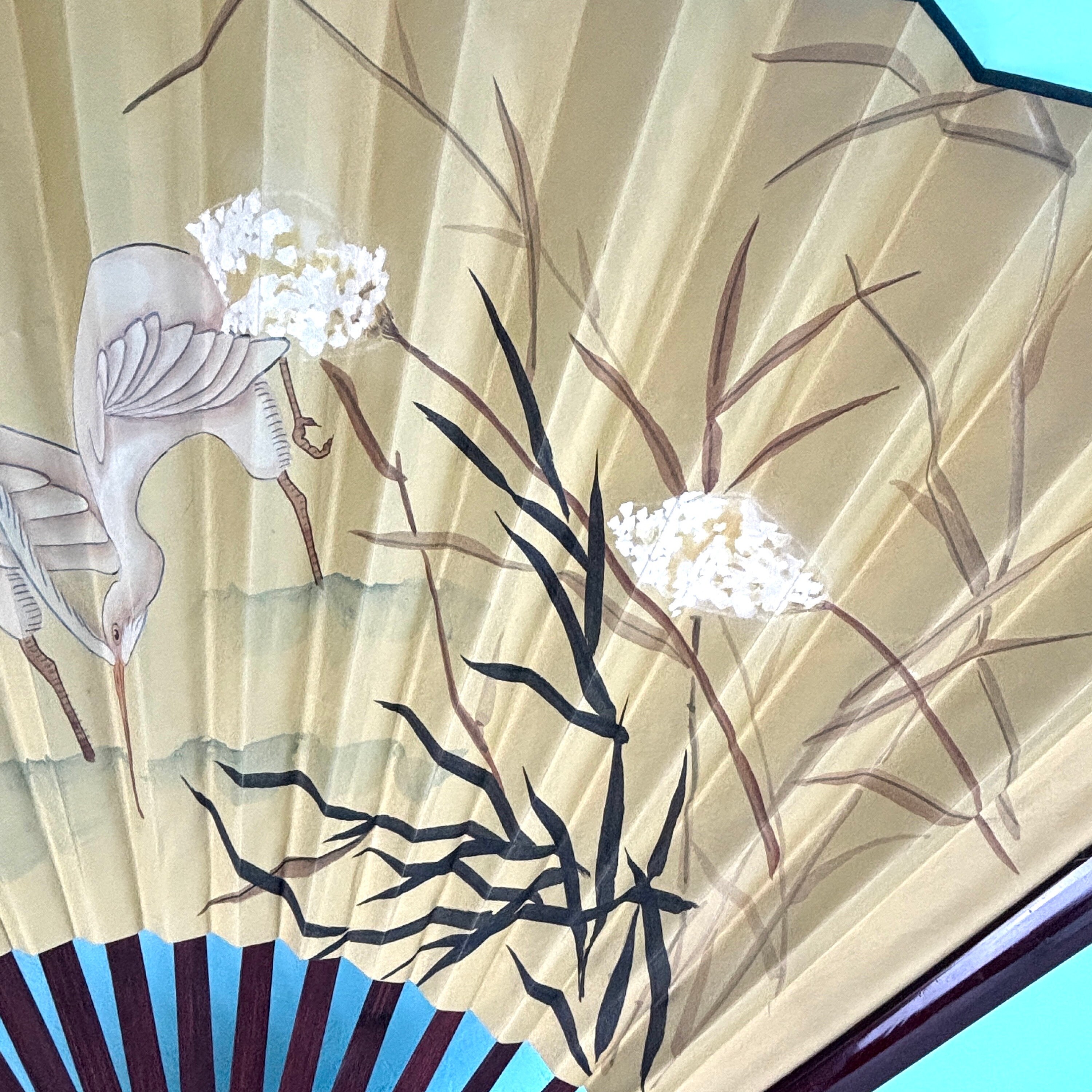 Large Vintage Chinese Wall Hanging Fan - Etsy