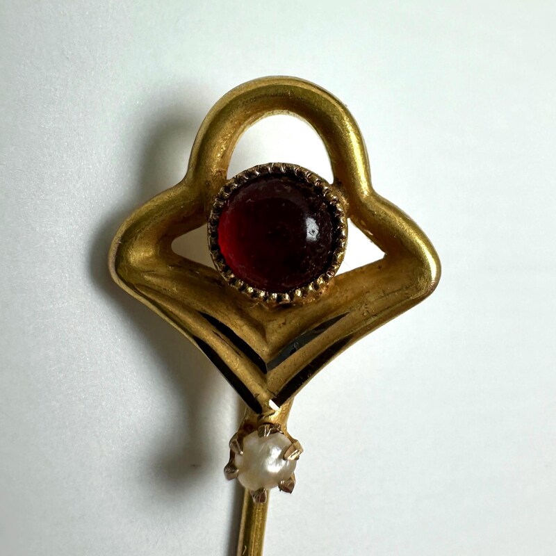 Garnet Stick Pin - Etsy