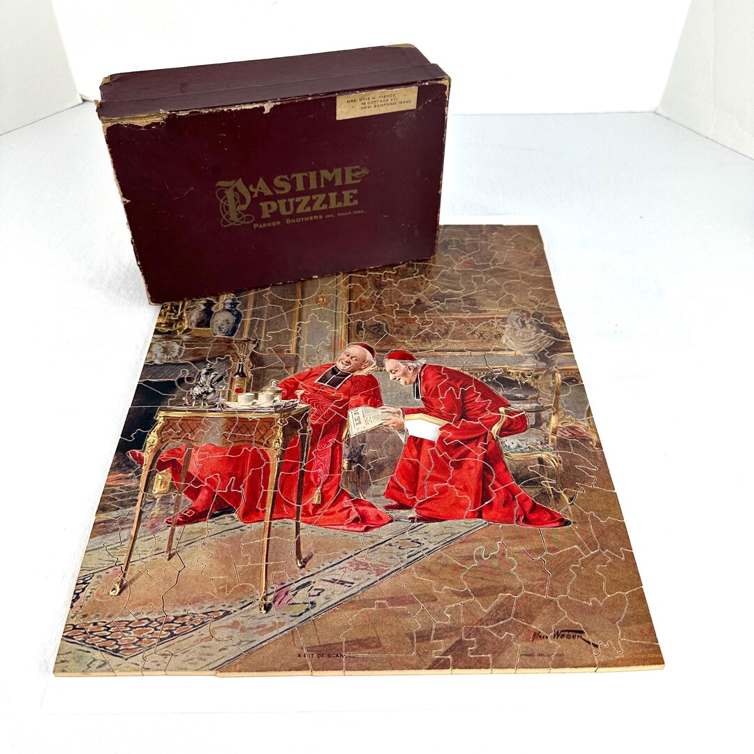 Vintage Wood Pastime Puzzle A Bit of Scandal 257 Pieces 1 Piece Missing ...