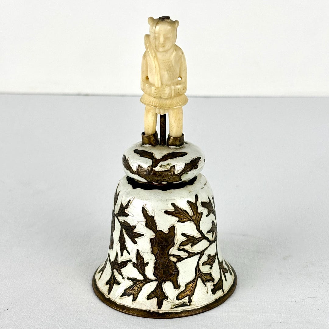 Antique Chinese Enamel and Bone Bell - Etsy