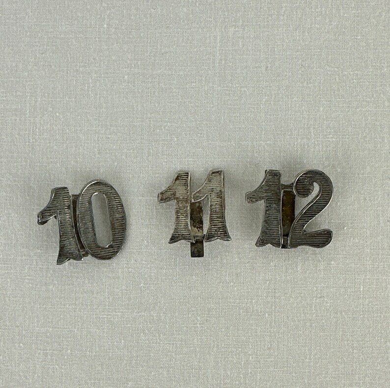 Silver Vintage Clip Numbers - Etsy