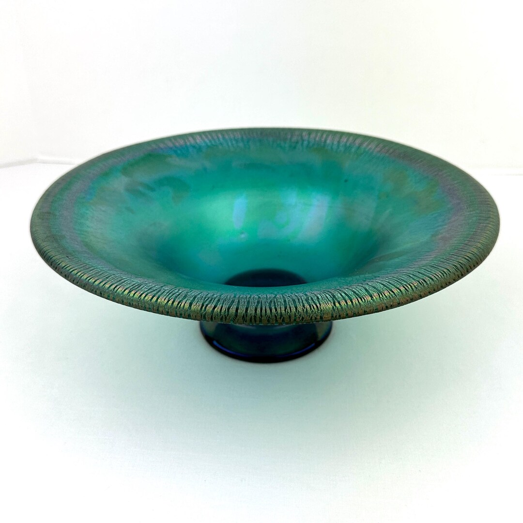 Vintage Brent Cox Hand Blown Art Glass Bowl - Etsy