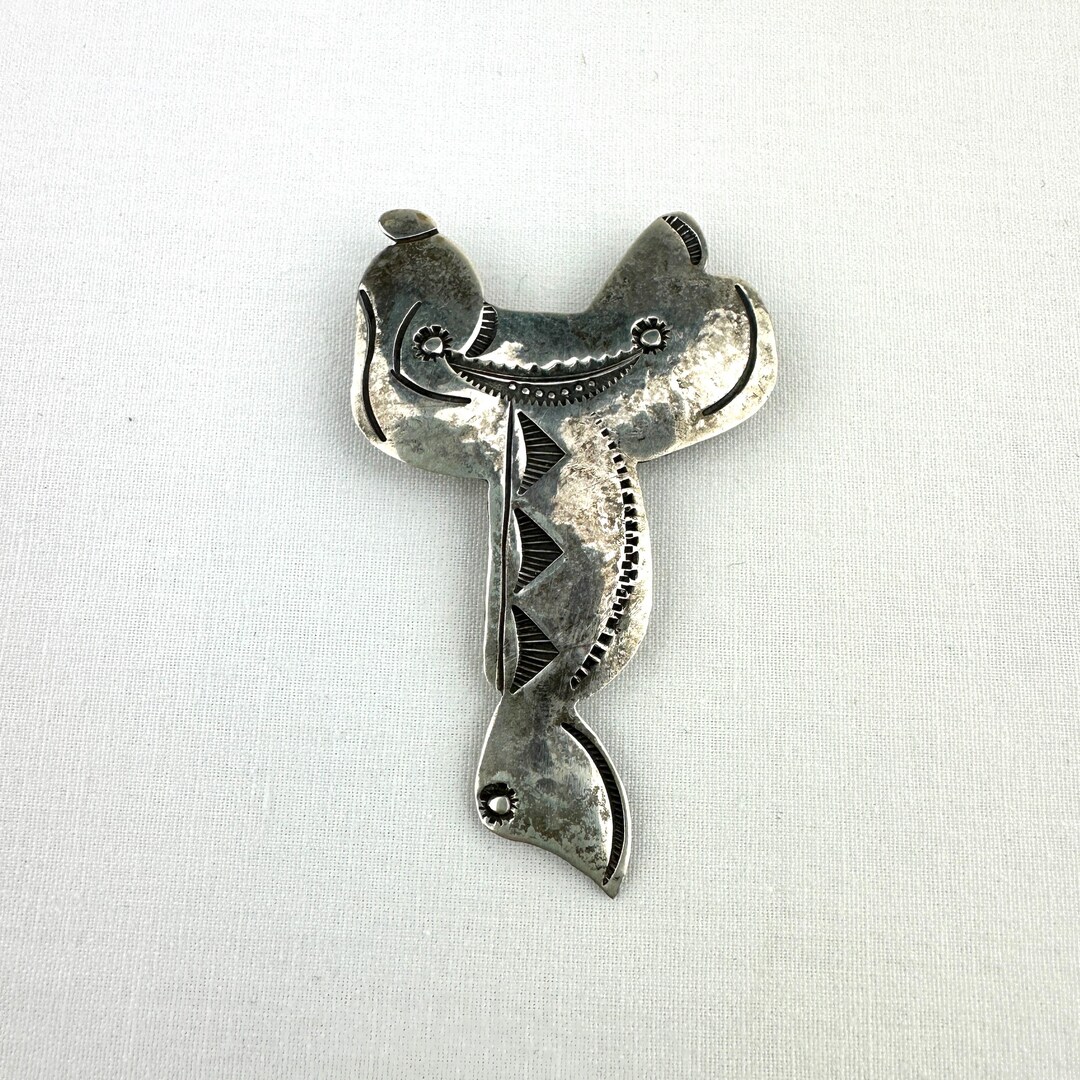 Fred Harvey Era Sterling Saddle Pin With Makers Mark - Etsy