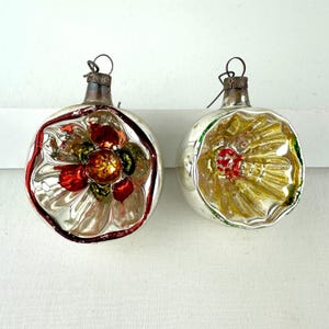5 Small Vintage Glass Indent Ornaments - Etsy