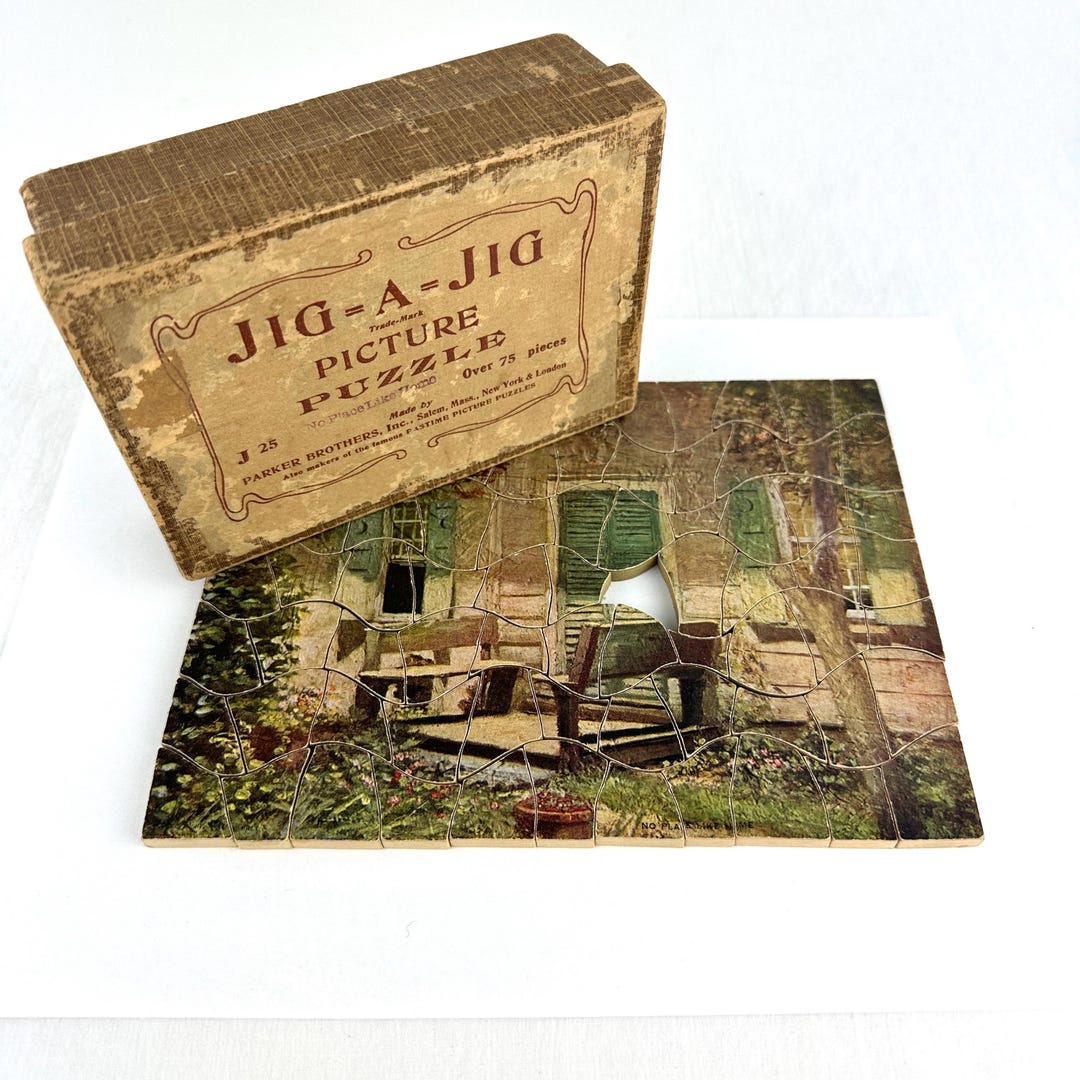 Vintage Wood Jig a Jig Puzzle No Place Like Home 76 Pieces - Etsy