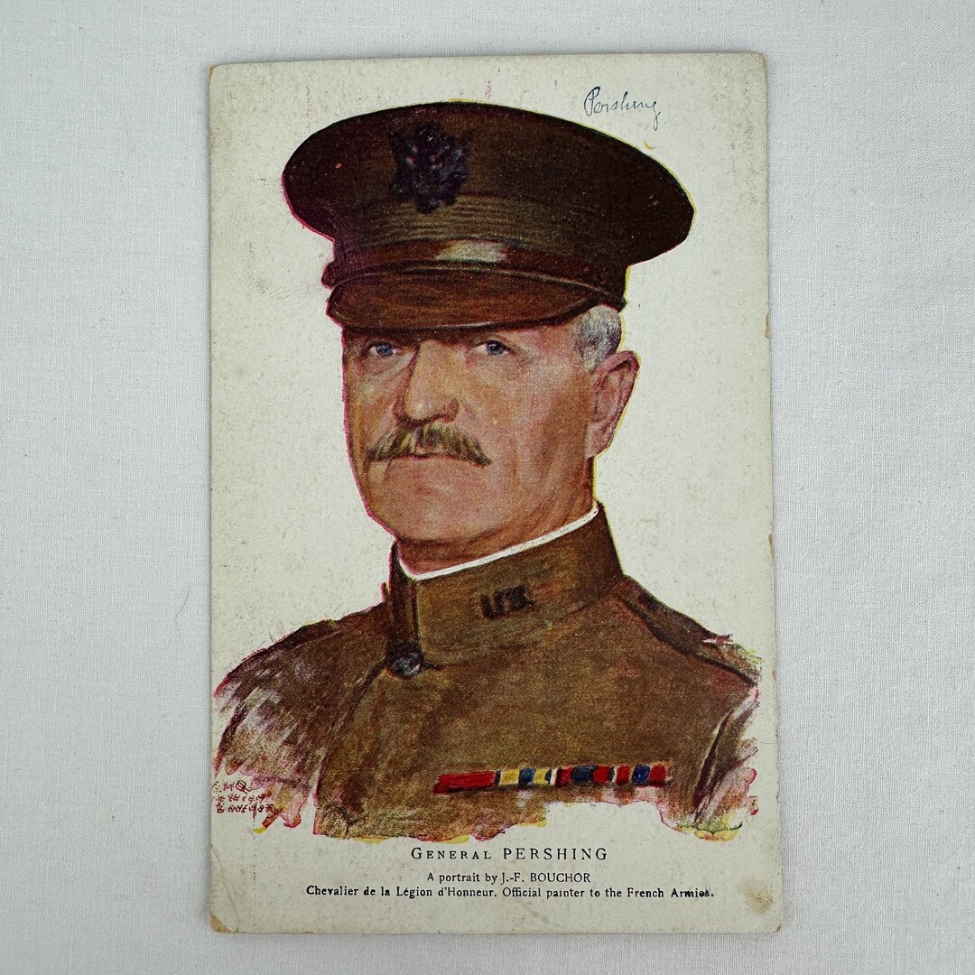 WWI French Postcard of General Pershing Unposted - Etsy