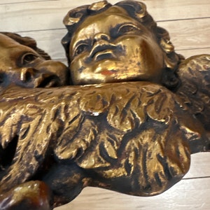 Vintage Plaster Cast Baroque Cherub Wall Hanging - Etsy