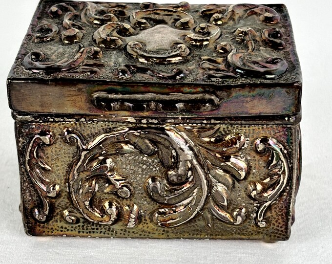 Vintage Peruvian Sterling Silver Repousse Trinket Box - Etsy