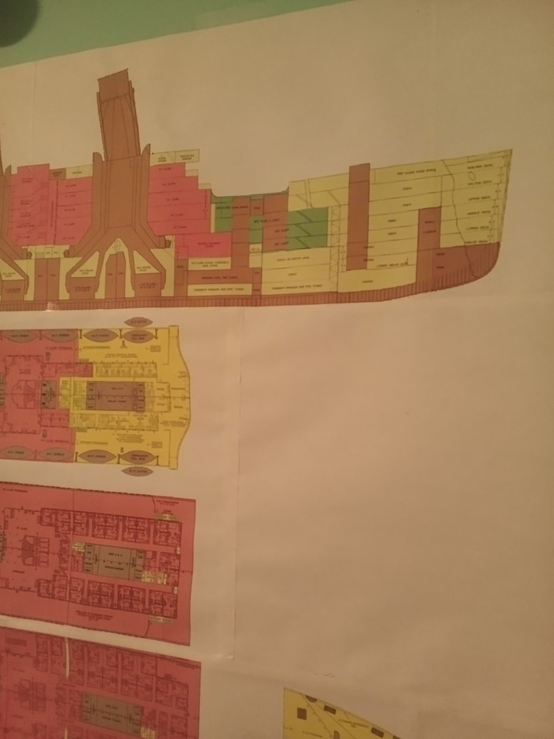 Titanic Color Coded Deck Plan - Etsy