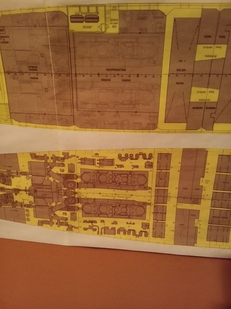 Titanic Color Coded Deck Plan - Etsy