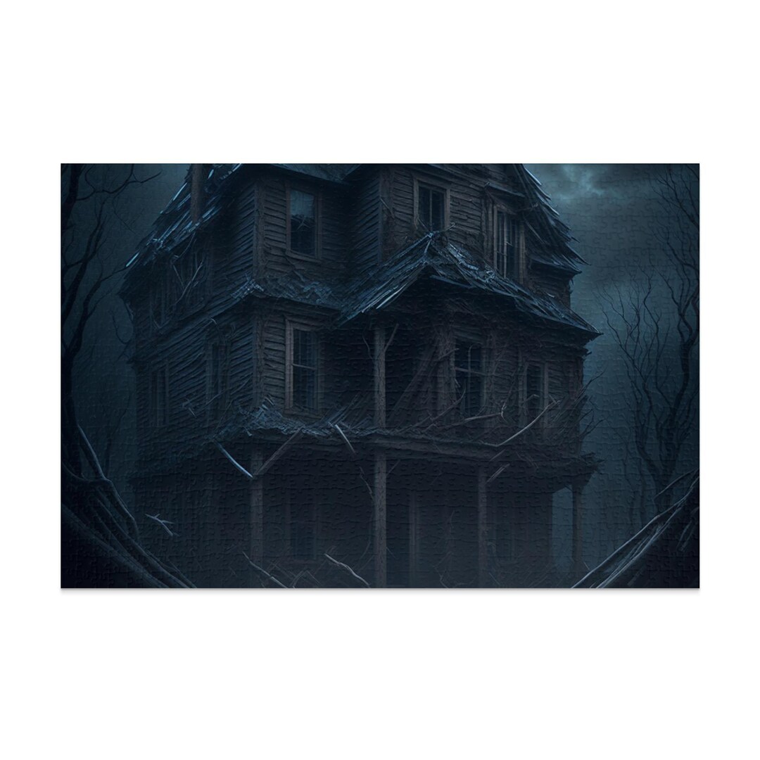 Haunted House Puzzle, 1014 Piece Jigsaw Puzzles, Spooky Halloween Decor ...