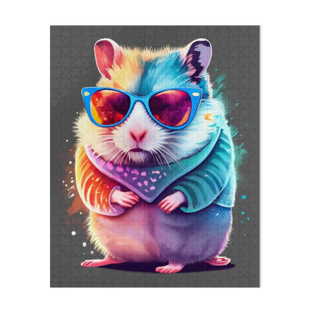 Fun and Challenging Cute Hamster Puzzle, Colorful and Vibrant Jigsaw ...