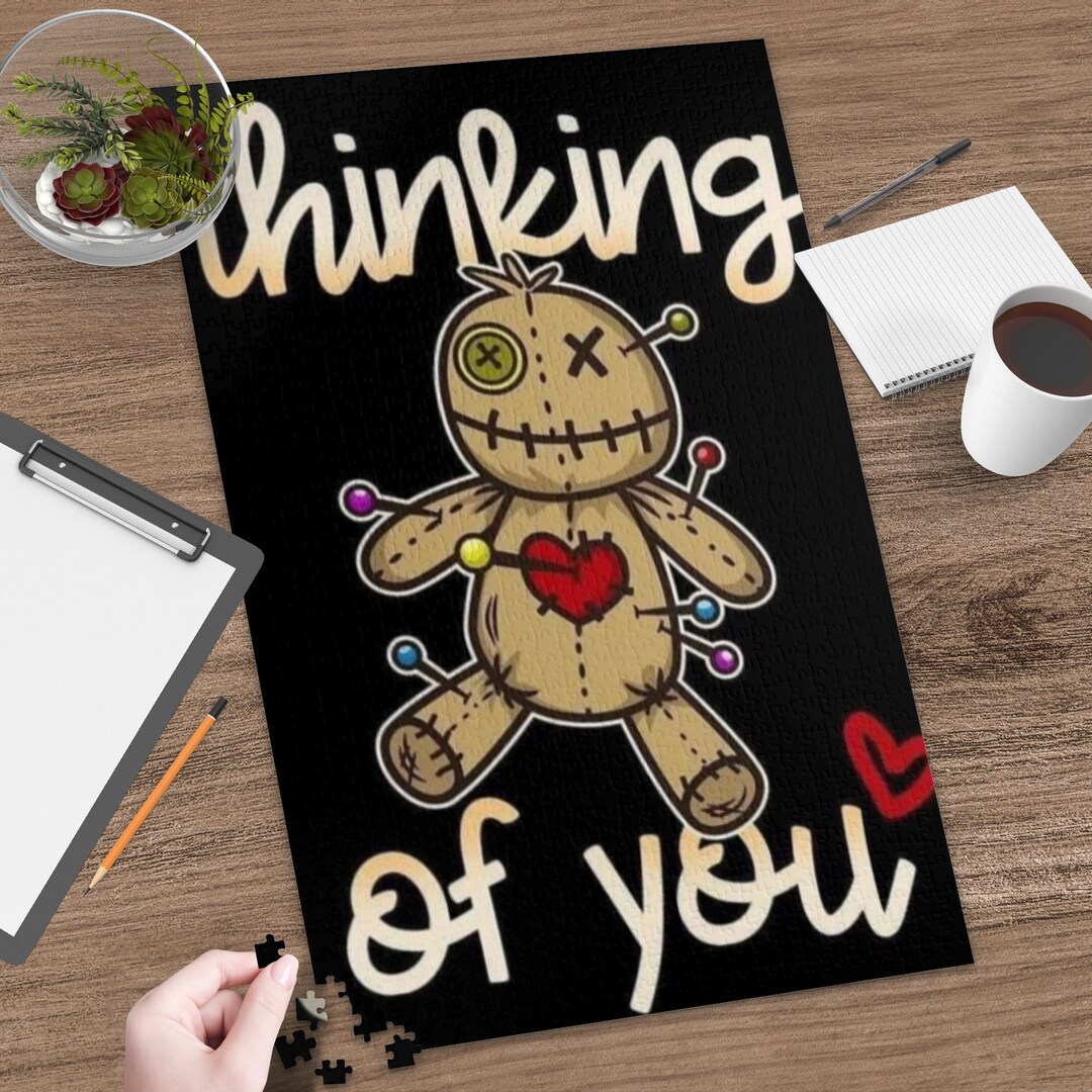 Voodoo Doll Thinking of You Puzzle, Unique Gothic Puzzle Gift, Jigsaw ...