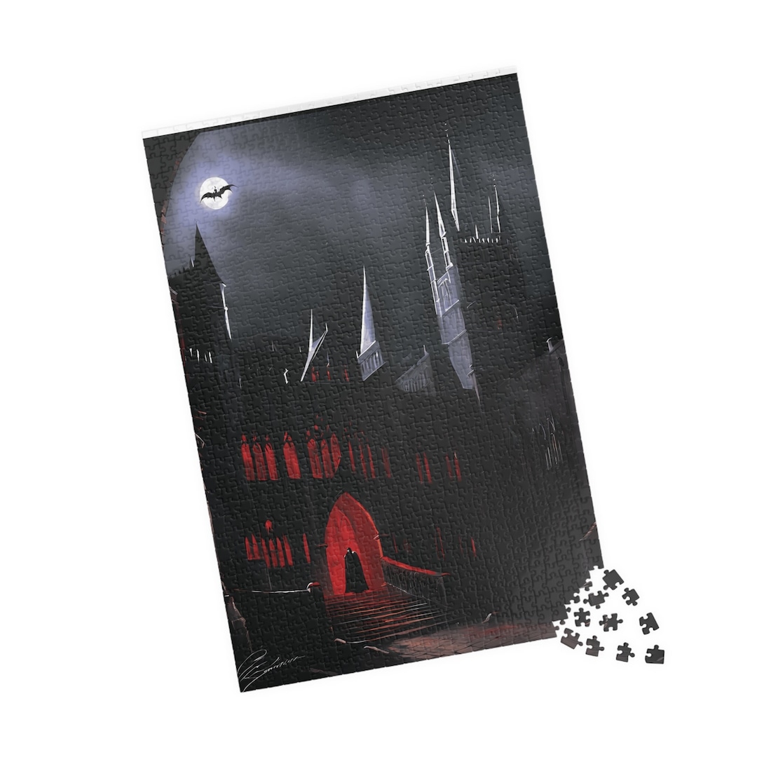 Vampire Jigsaw Puzzle for Adults, Vampire Castle Puzzle, Gothic Fantasy ...