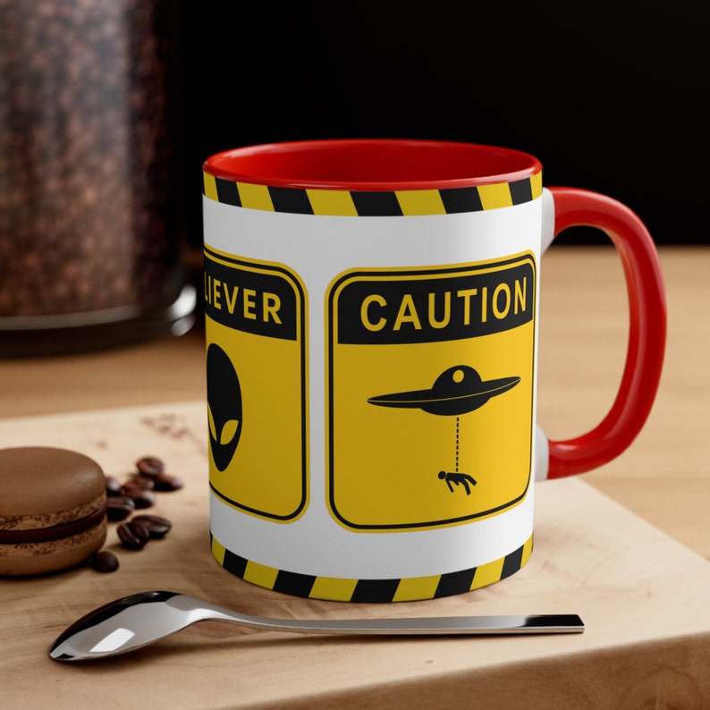 Alien Invasion Alert: Unique UFO Design Coffee Mug With - Etsy