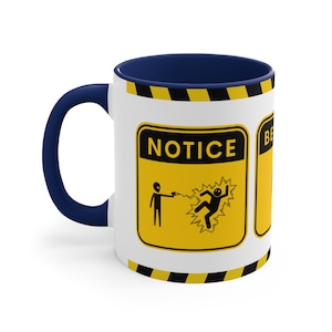 Alien Invasion Alert: Unique UFO Design Coffee Mug With Warning Signs ...
