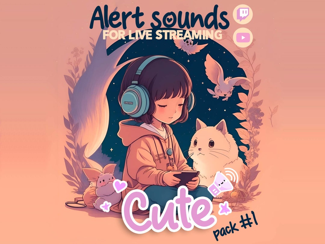 Twitch Alert Sounds Cute Pack of Sound Alerts for Streamers. Vtuber ...