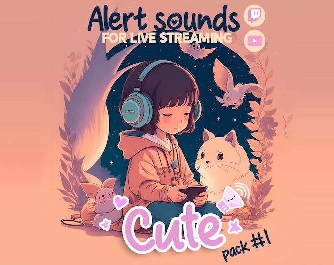 Twitch Alert Sounds Cute Pack of Sound Alerts for Streamers. Vtuber ...