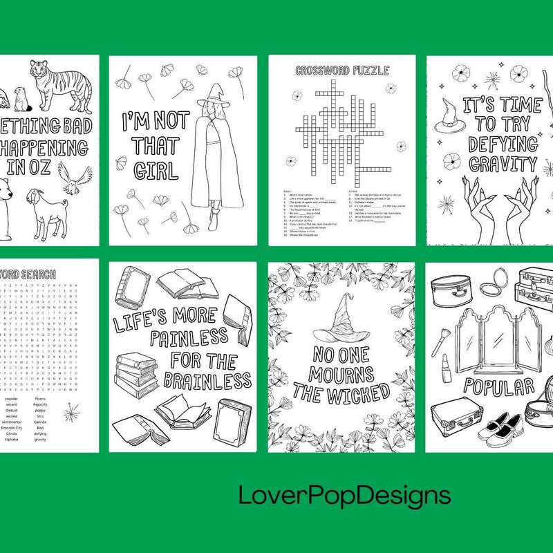 Wicked for Good Colouring - Etsy