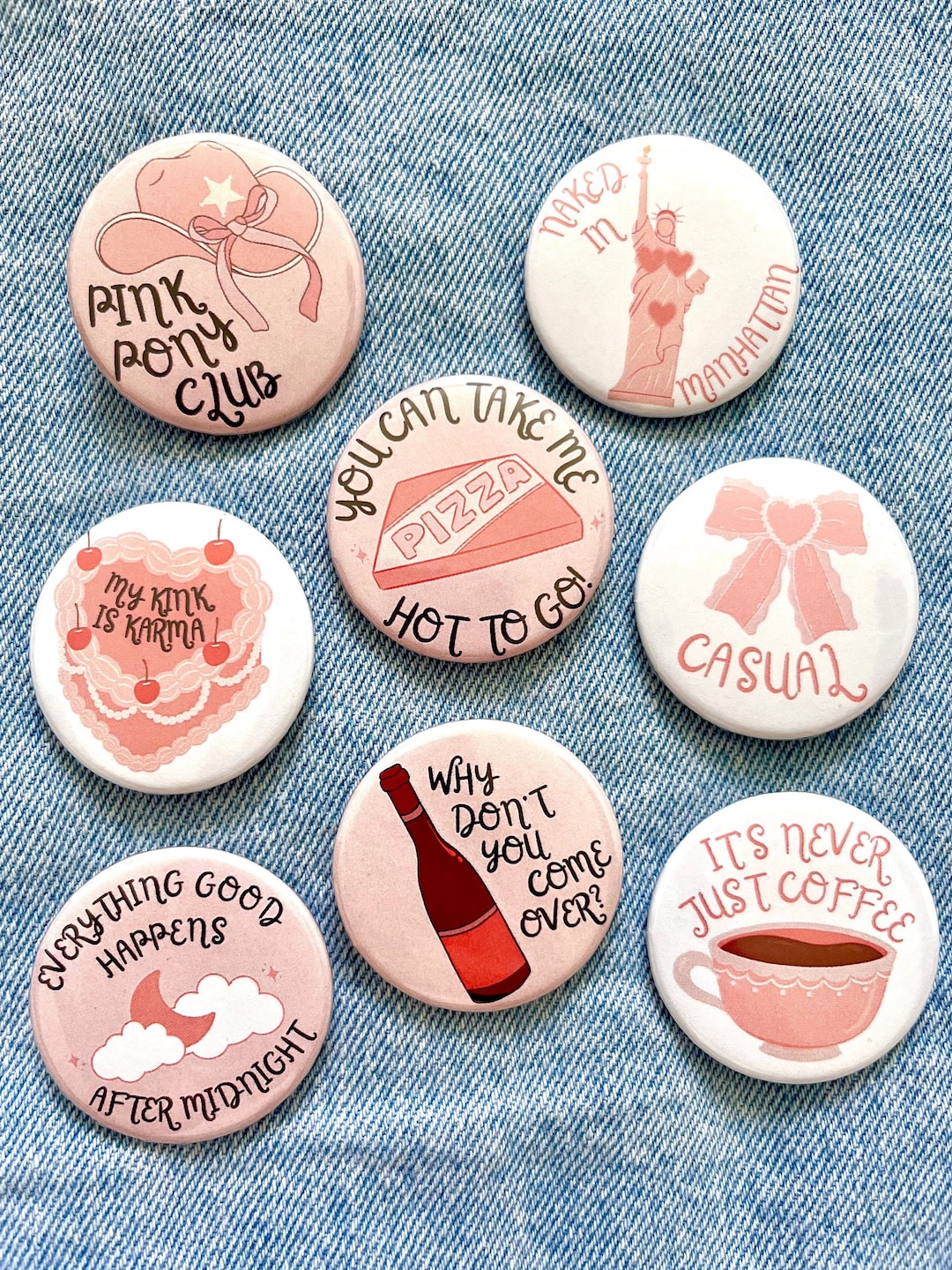 Midwest Princess Buttons - Set of 8 Pins - Etsy