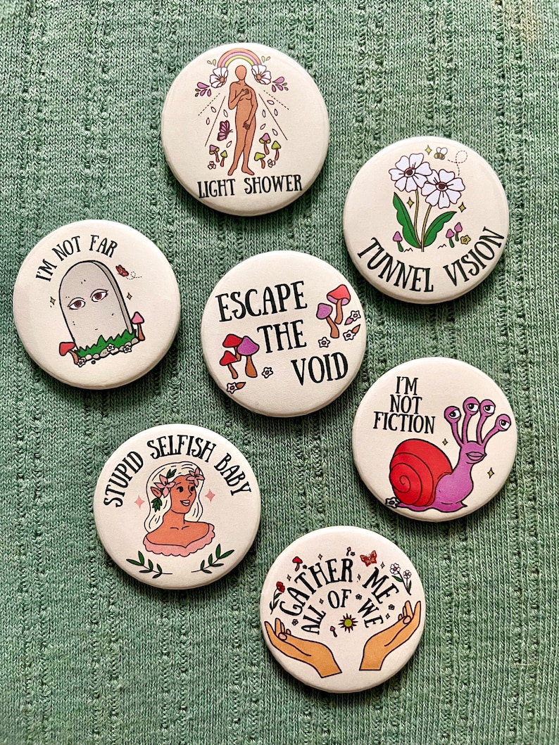 Portals Buttons - Set of 7 Pins - Etsy