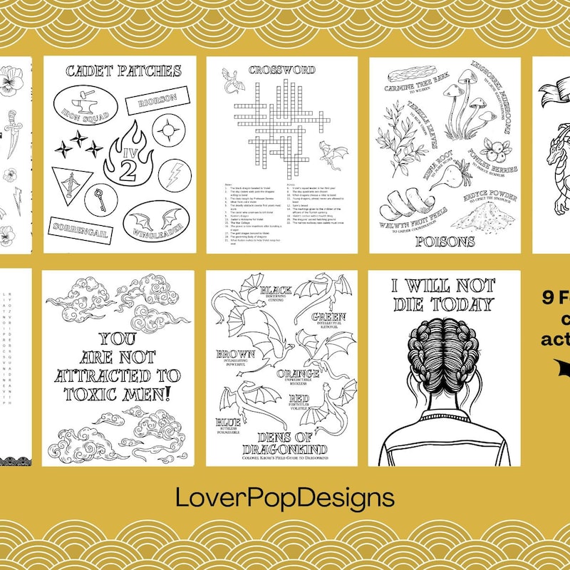 Coloring Fourth Wing Pdf - Etsy