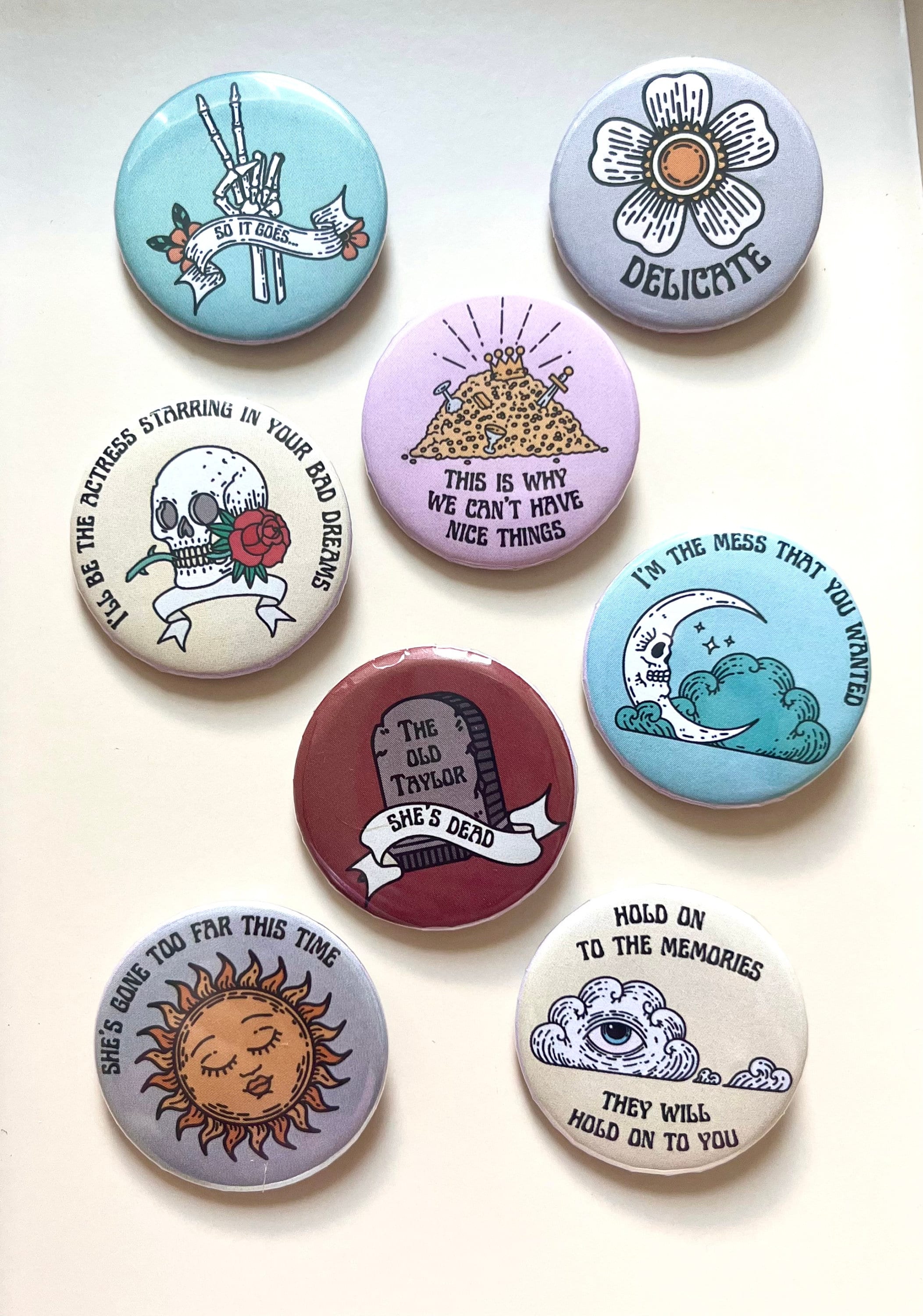 Reputation Era Buttons - Set of 8 Pins - Etsy