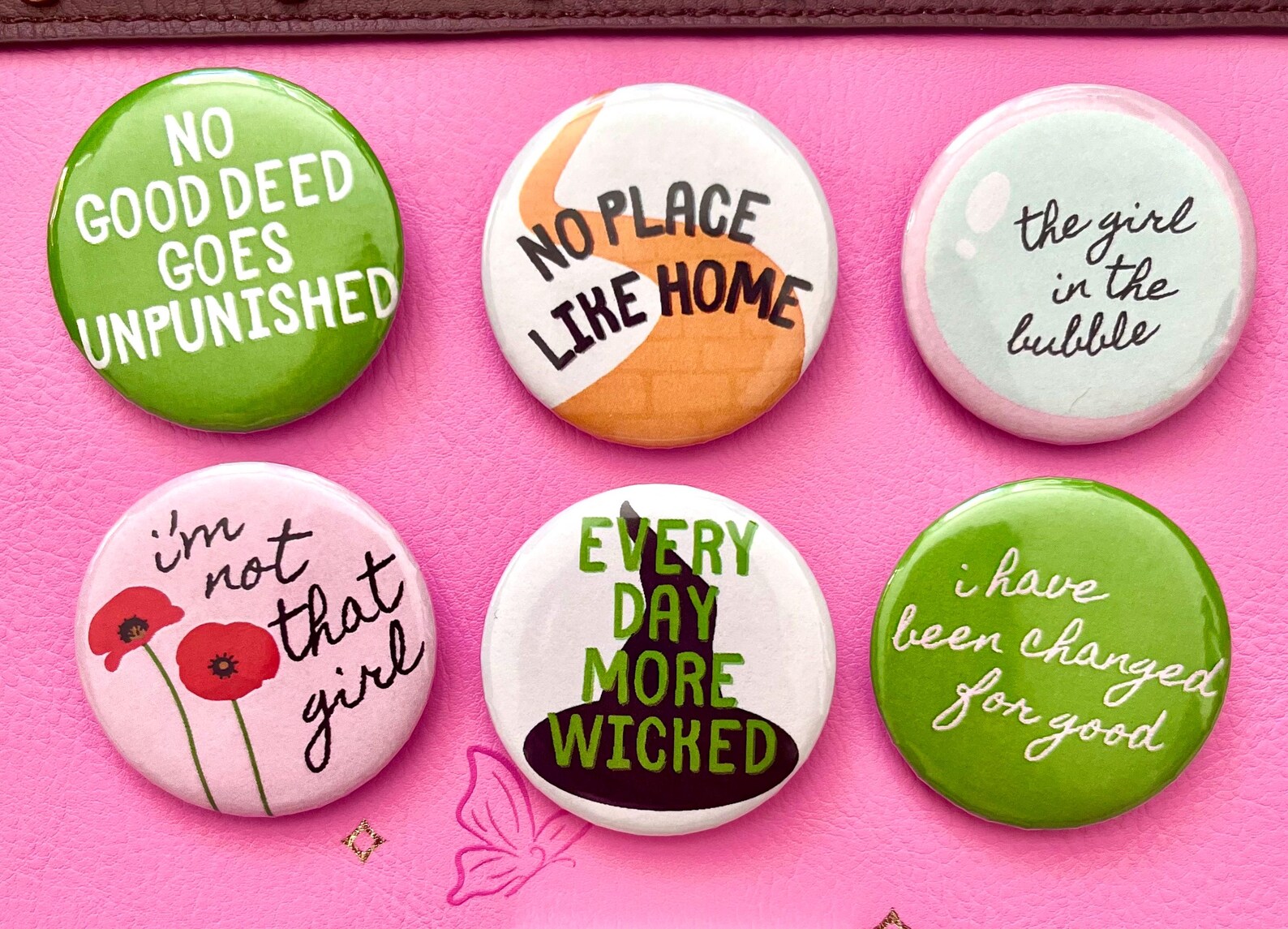 Wicked Part 2 Buttons - Set of 6 for Good Wicked Inspired Pins - Etsy
