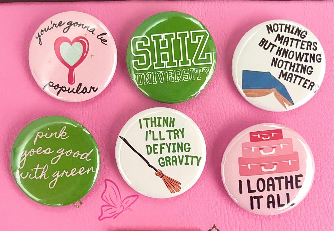 Wicked Buttons - Set of 6 Wicked Inspired Pins - Etsy