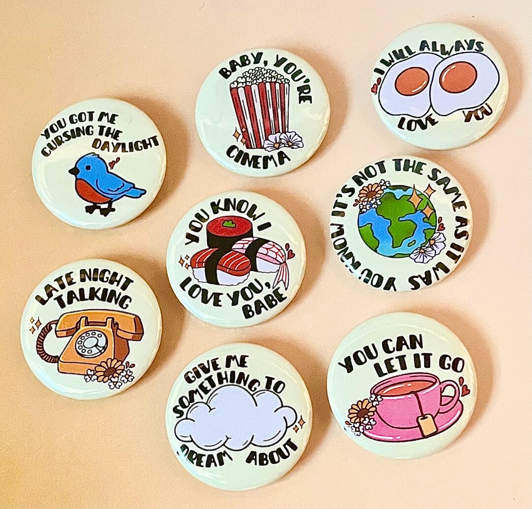 Harry House Buttons - Set of 8 HS3 Pins - Etsy