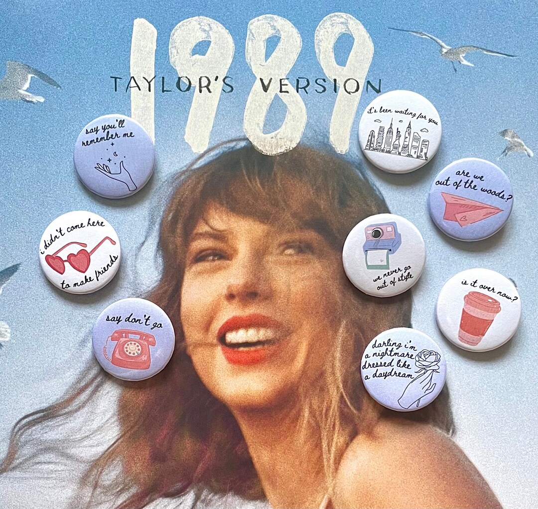 1989 Era Buttons Set of 8 Pins - Etsy