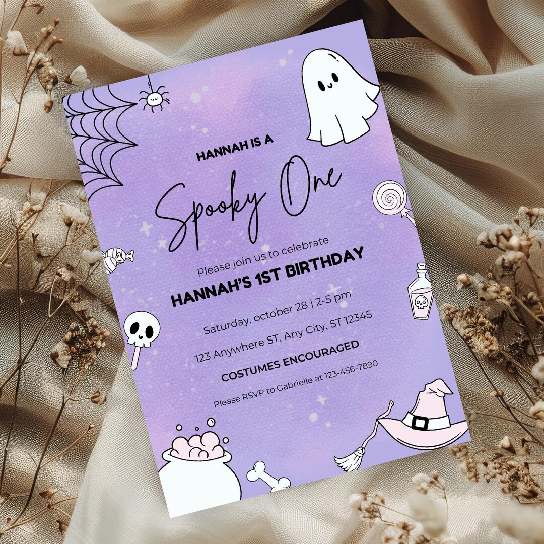 Printable Halloween Party Invitations - Digital Print - Kids October ...