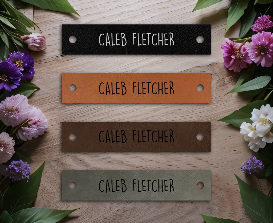 Custom Leather Labels With Name - Leather Tags for Knitting Projects ...