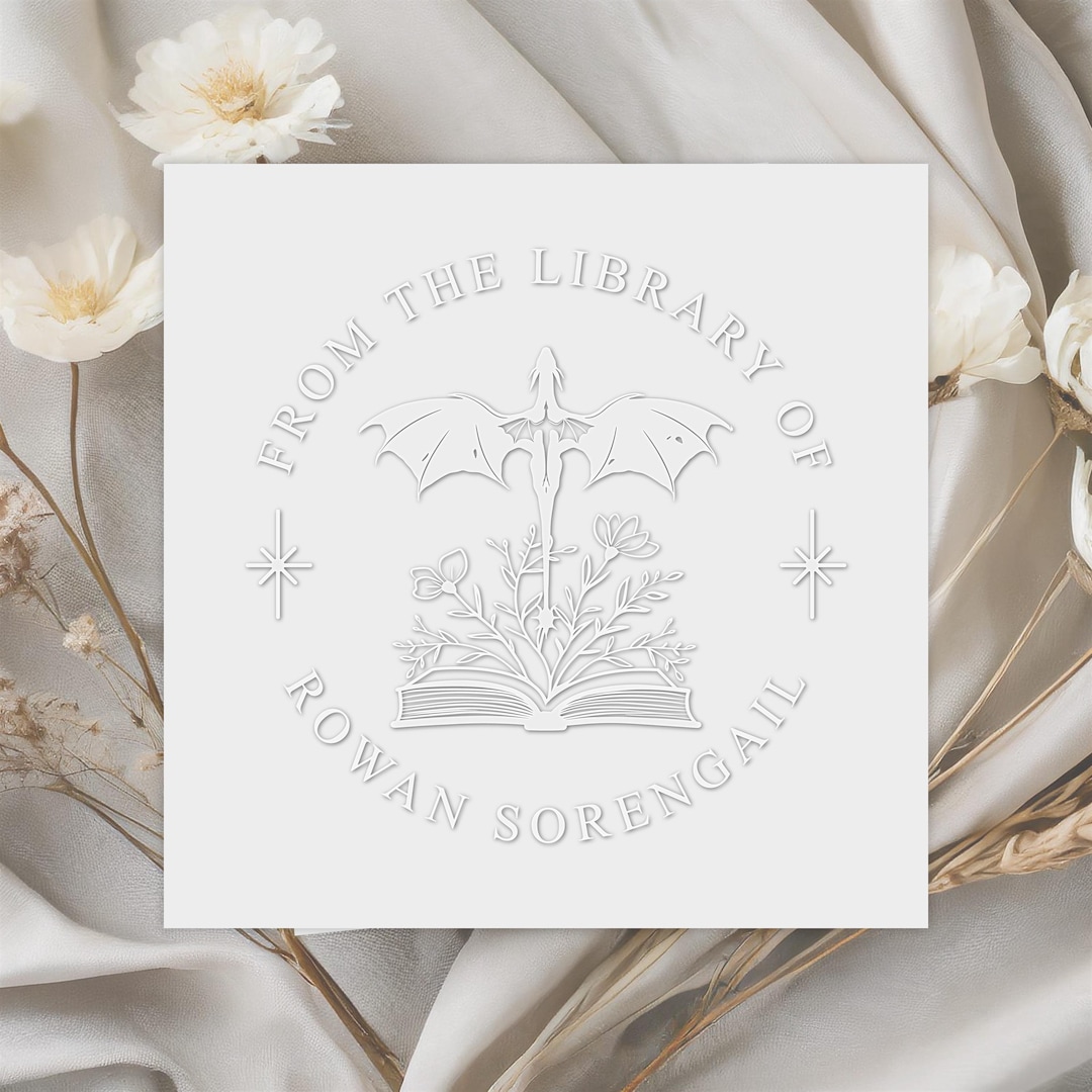 Custom Dragon Book Embosser – Personalized Library Seal - Etsy