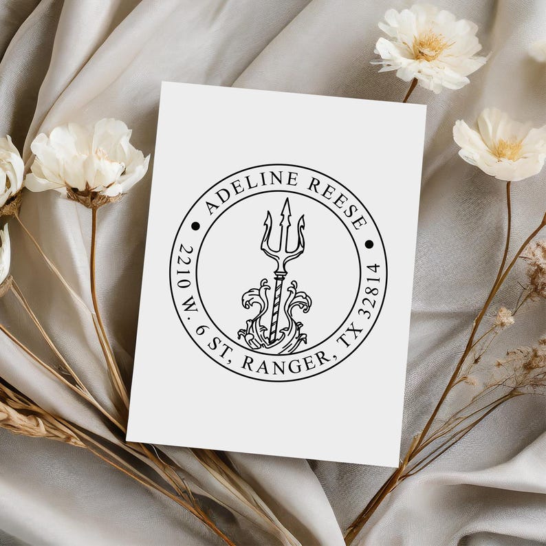 Percy Jackson Address Stamp - Self-inking Stamp With Trident of ...