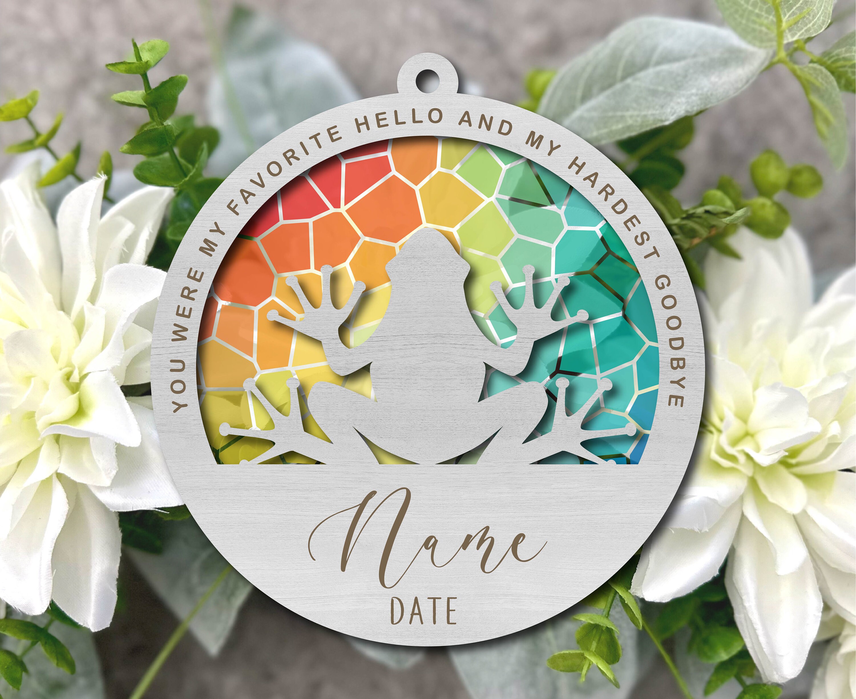 Frog Memorial Suncatcher Pet Memorial Gift Pet Loss Gift - Etsy