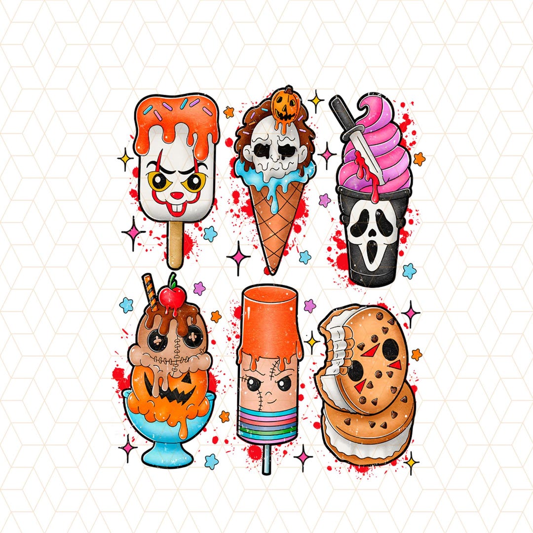 Ice Cream Horror Character Halloween Png, Horror Halloween Png, Ice ...