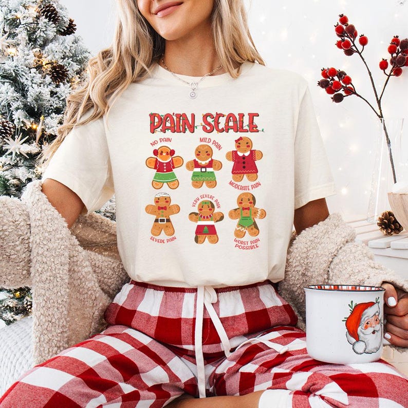 Pain Scale Png, Christmas Nurse Png, Gingerbread Man Png, Merry ...