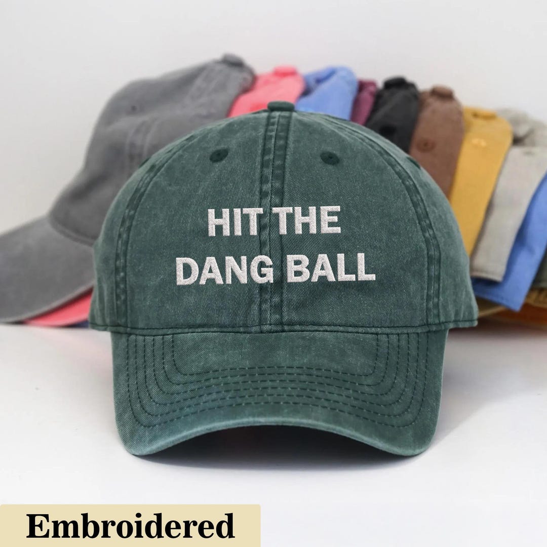 Embroidered Hit the Dang Ball Hat, Caps, Trendy Baseball - Etsy