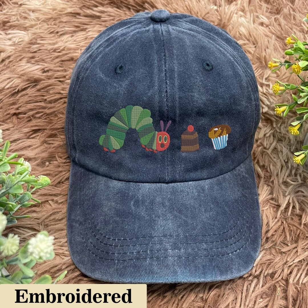 Very Hungry Caterpillar Embroidered Hat, Custom Embroidery, Eat the ...