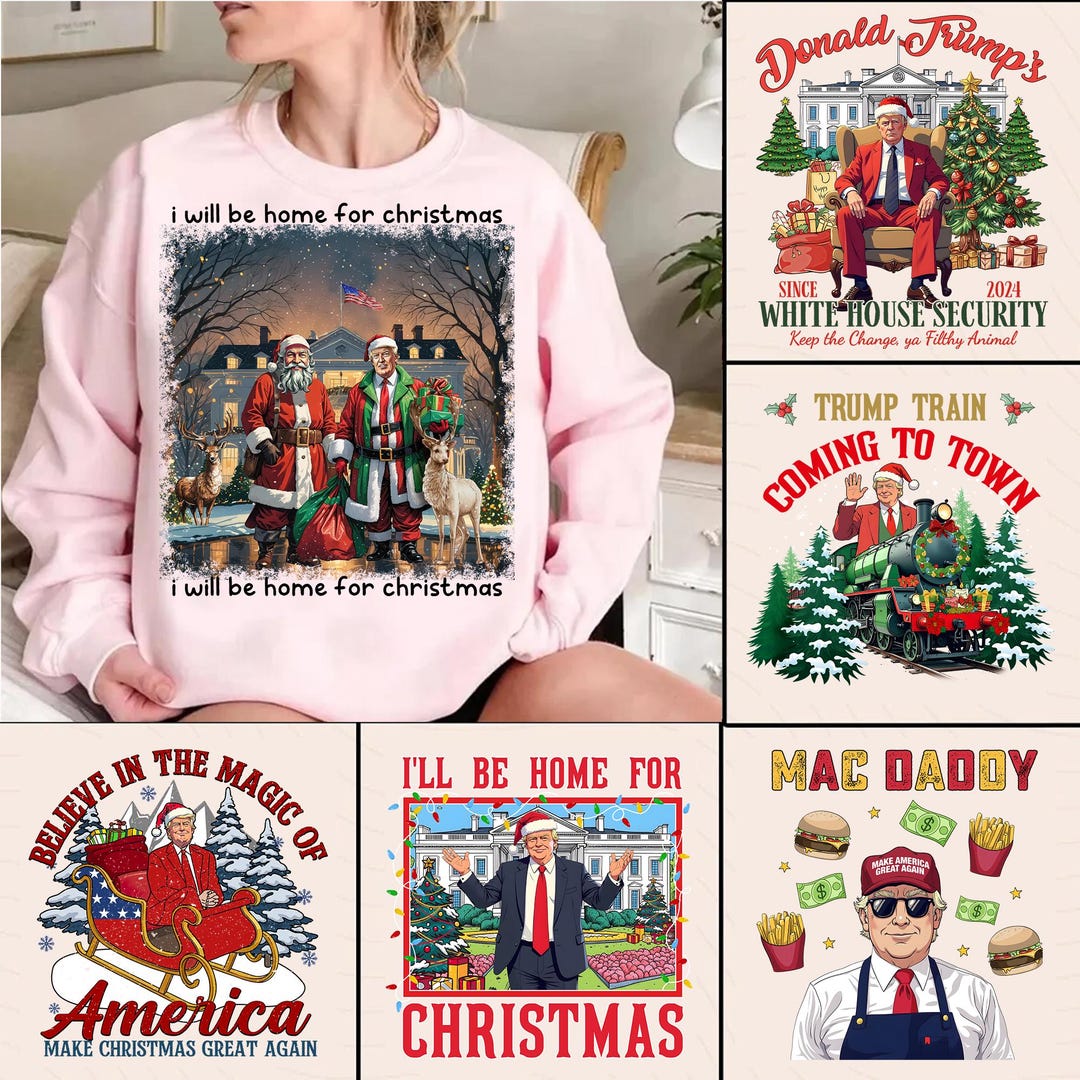 I'll Be Home for Christmas Trump Xmas Png, Trump Lover Christmas Png ...