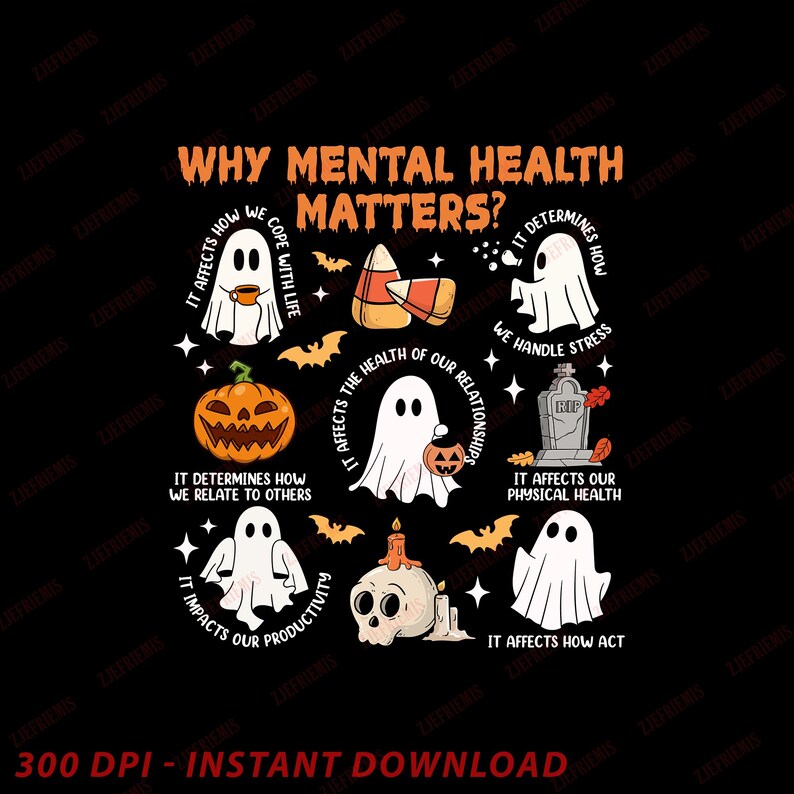 Why Mental Health Matters Png, Halloween Spooky, Halloween Mental ...