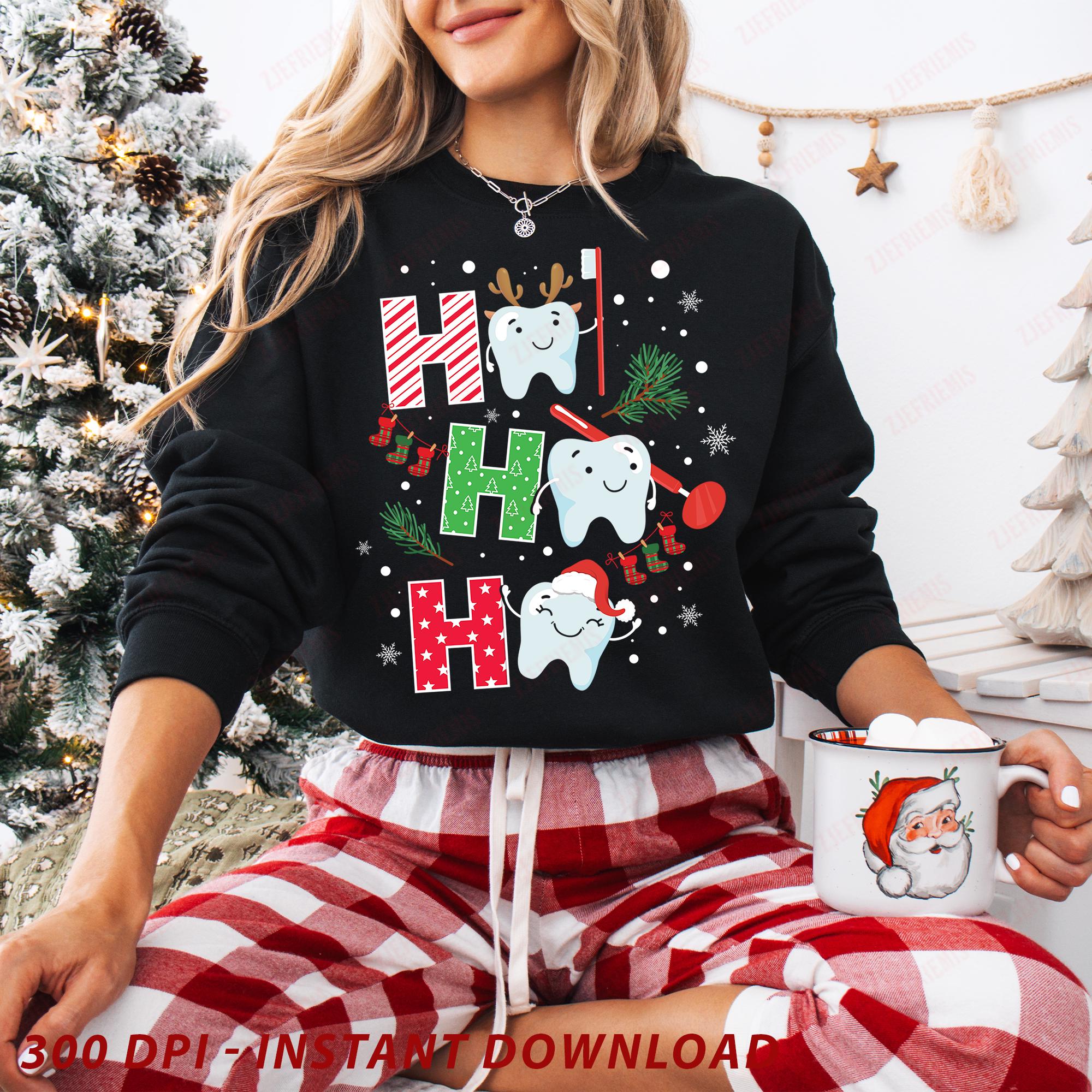 Christmas Teeth Dentist Png Sublimation Design, Ho Ho Ho Christmas Png ...