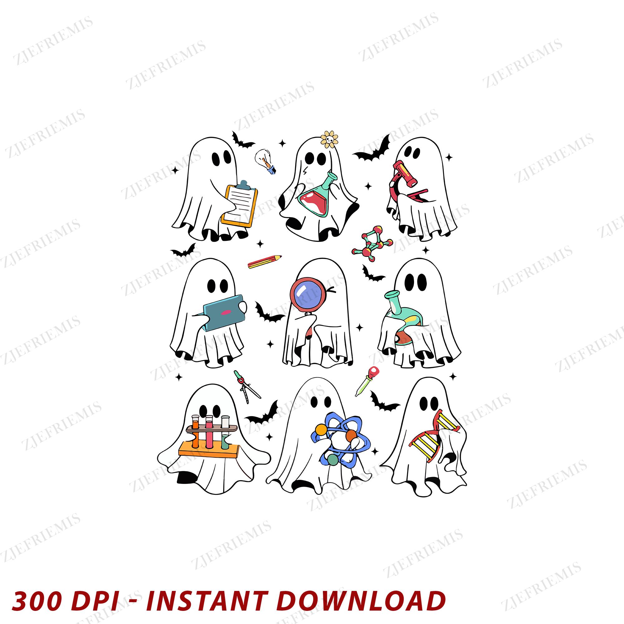 Scary Science Teacher Halloween Png, Scary Science Teacher Ghost Png ...